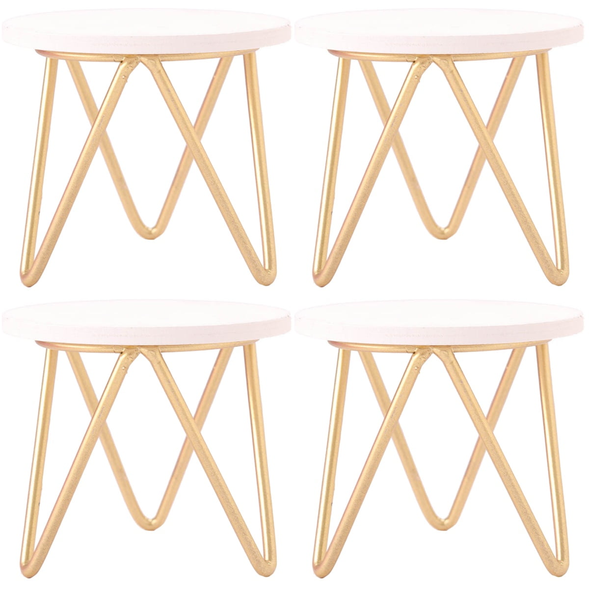 MLINS 4pcs Mini Side Table Miniature Side Table Round Table Tiny House ...