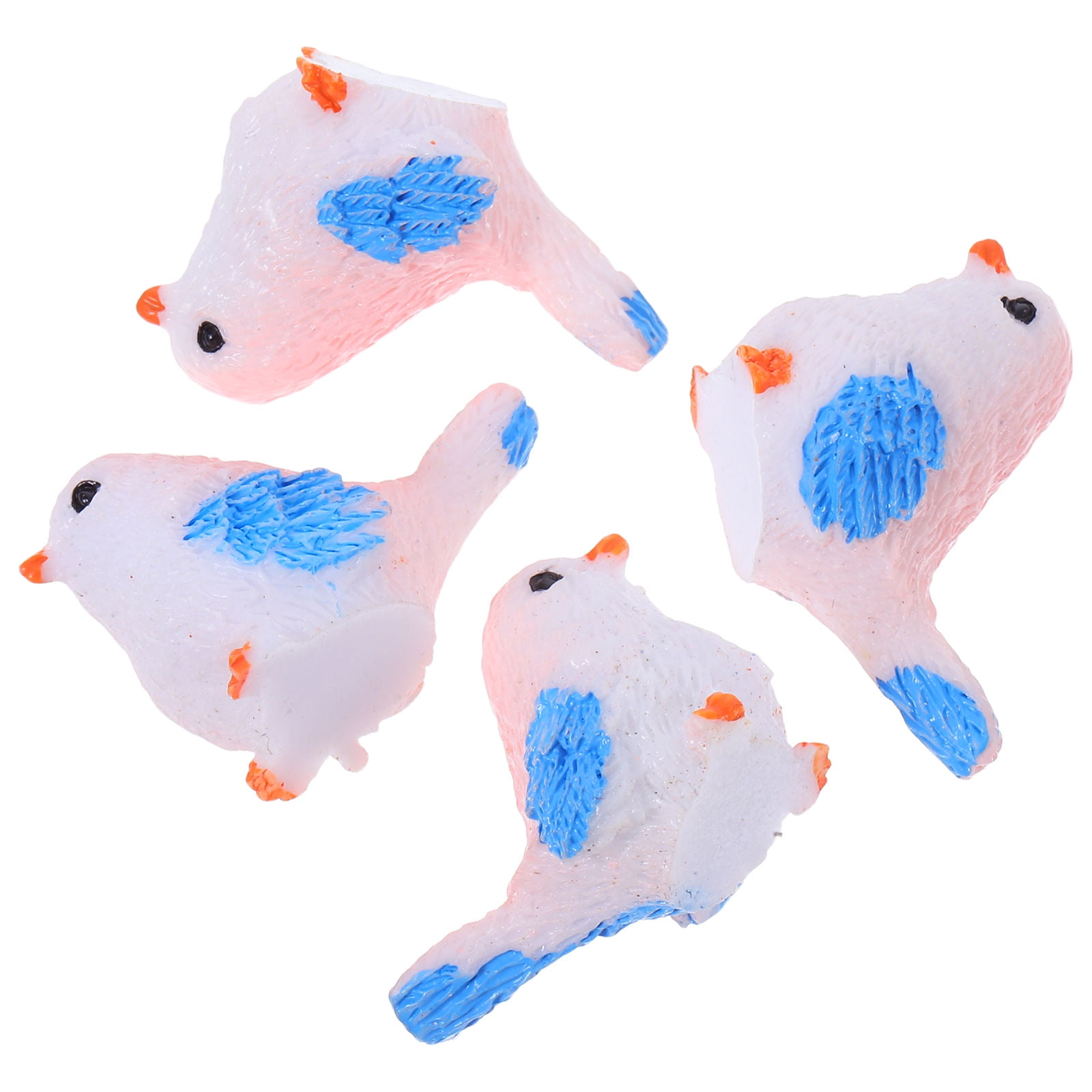 MLINS 4pcs Miniature Bird Figurines Realistic Resin Bird Decorations ...