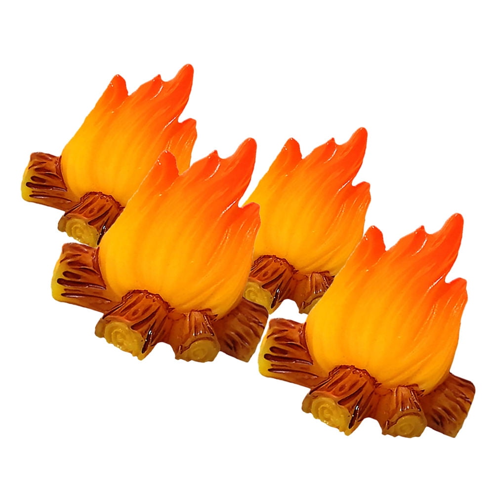 MLINS 4pcs Miniature Campfire Model Fire Landscaping Props Dollhouse ...