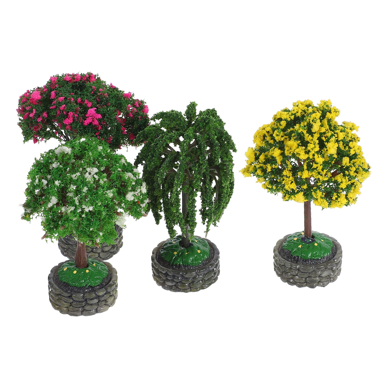 MLINS 4pcs Miniature Garden Accessories Miniature Landscaping Trees ...