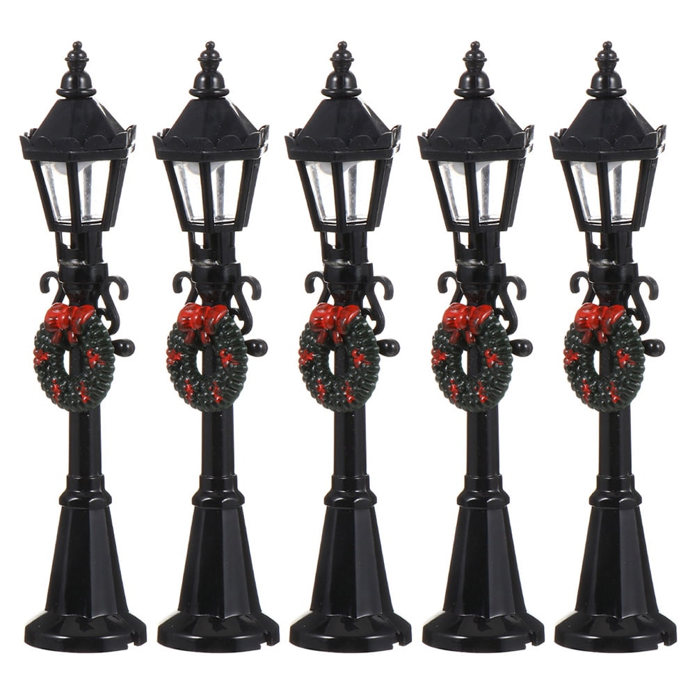 MLINS 4pcs Miniature Street Light Model: 5pcs Railway Train Lamp Post ...