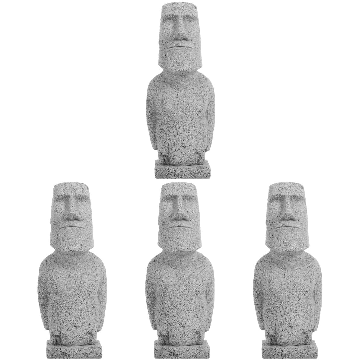 MLINS 4pcs Moai Stone Shaped Statue Sandstone Moai Figurine Model ...