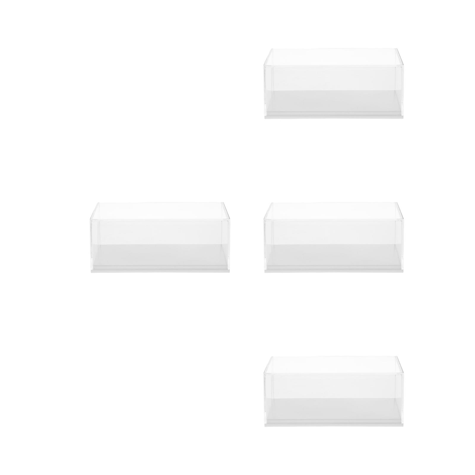 MLINS 4pcs Model Cars Display Case Storage Box 1/64 Scale Acrylic ...