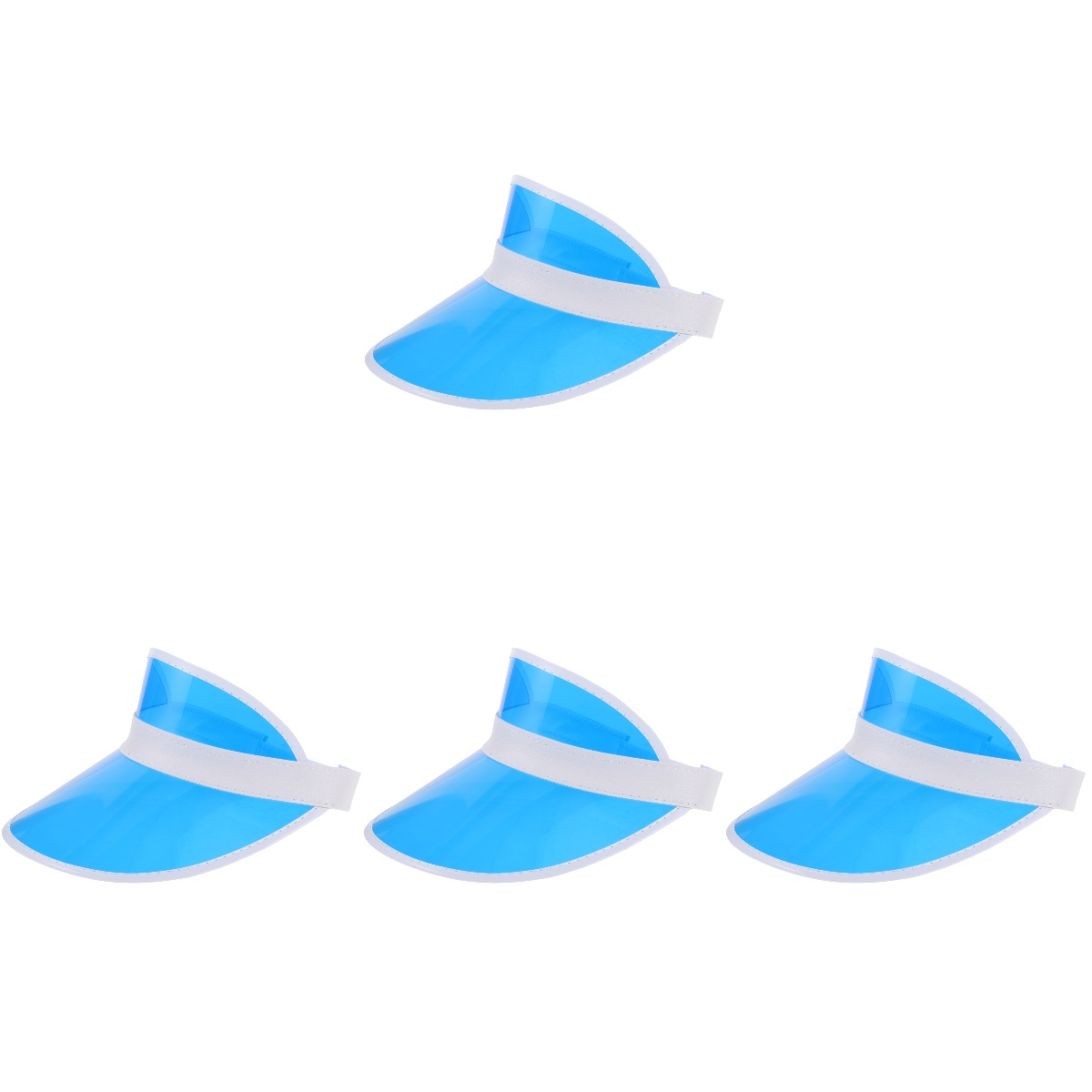 MLINS 4pcs Outdoor Sun Hat Transparent Sun Visor Hat Seaside Sun ...