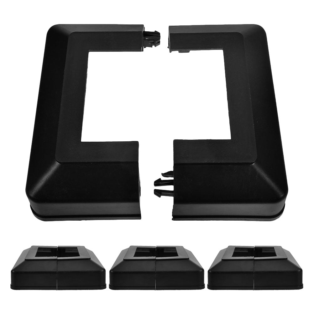 MLINS 4pcs Plastic Post Base Cover Square Tubing End Caps Deck Post Cap ...
