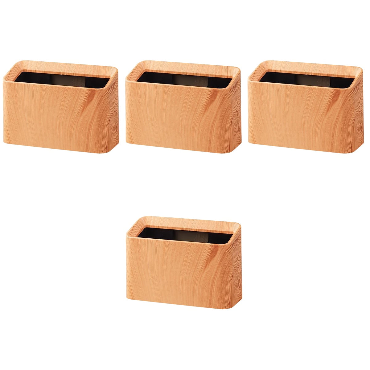 MLINS 4pcs Portable Trash Can Desk Bin Table Desktop Dustbin Imitation ...