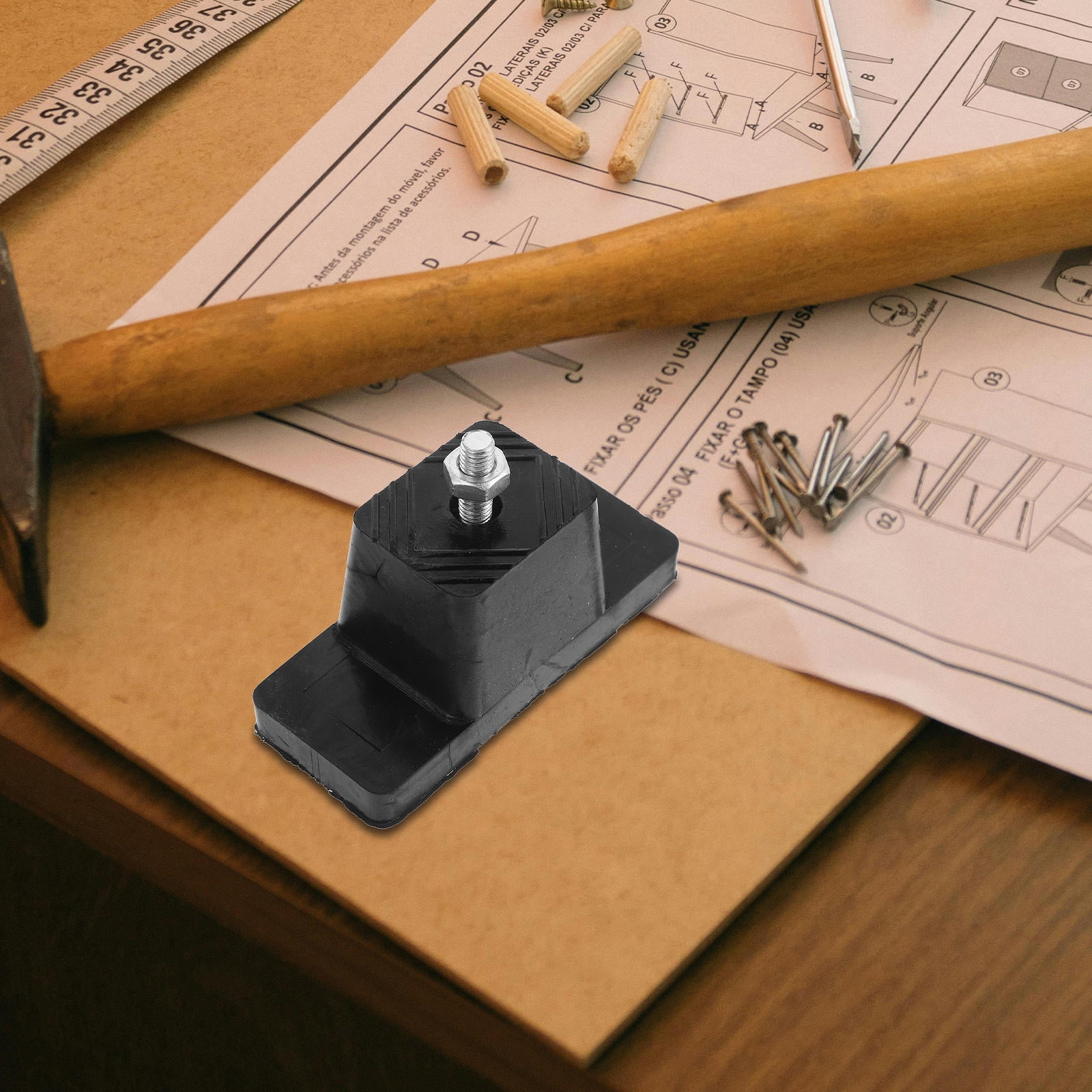 MLINS 4pcs Rubber Isolator Pad Air Conditioner Shock Pad Anti Vibration ...