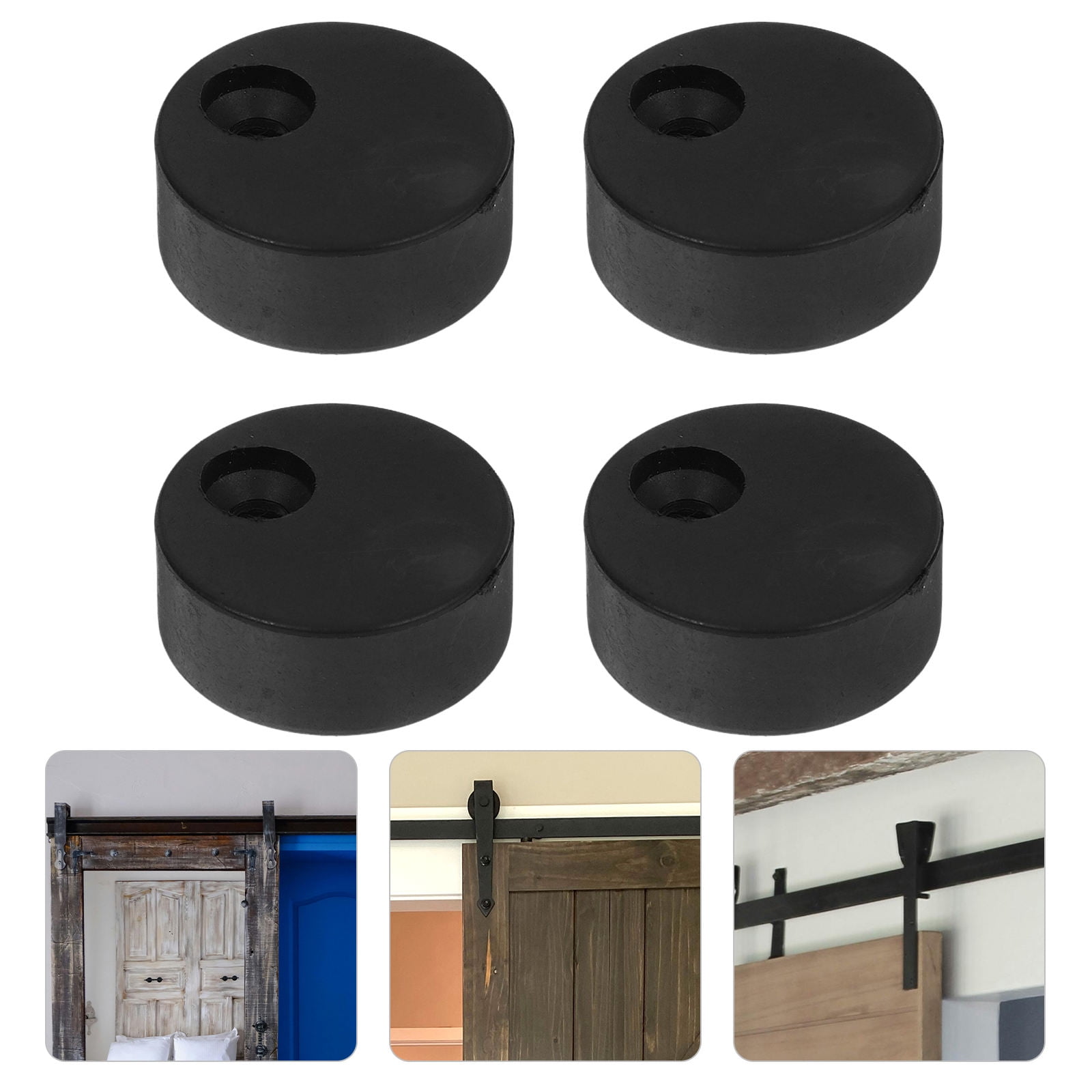 MLINS 4pcs Sliding Door Stopper Anti-jump Barn Door Track Stopper ...
