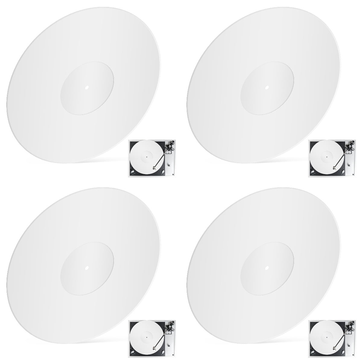 MLINS 4pcs Turntable Mat Vinyl Recorder Mat Acrylic Turntable Mat ...