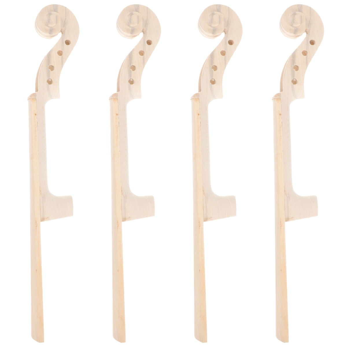 MLINS 4pcs Unfinished Violin Finger Board Violin Neck Head Violin ...