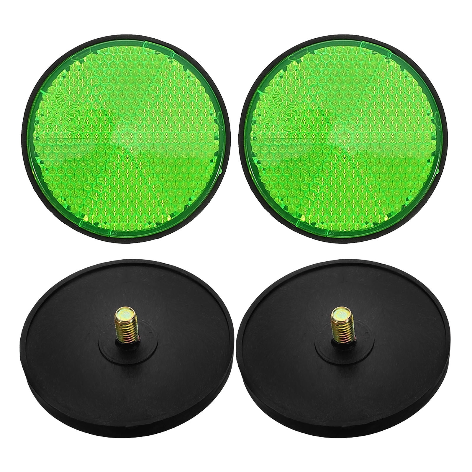 MLINS 4pcs Universal Motorcycle Reflectors Green Plastic Screw Mounted ...