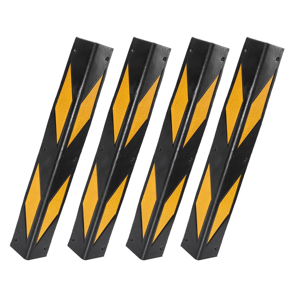 MLINS 4pcs Wall Bumper Guard Wall Edge Protector Parking Lot Reflective ...