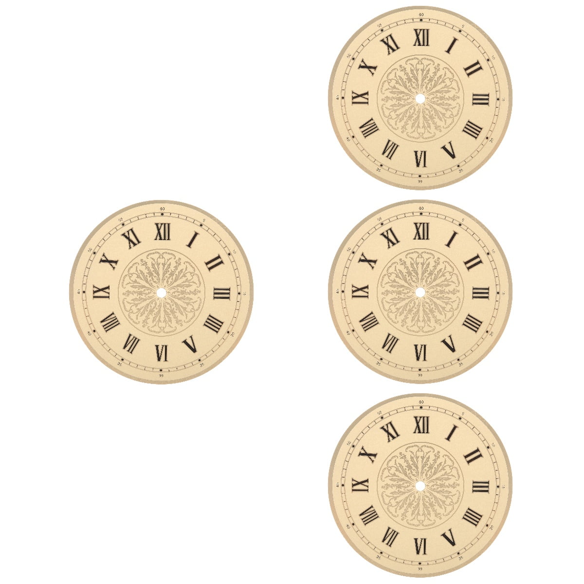 MLINS 4pcs Wall Clock Dial DIY Clock Dial Replacement Dial Part for DIY ...
