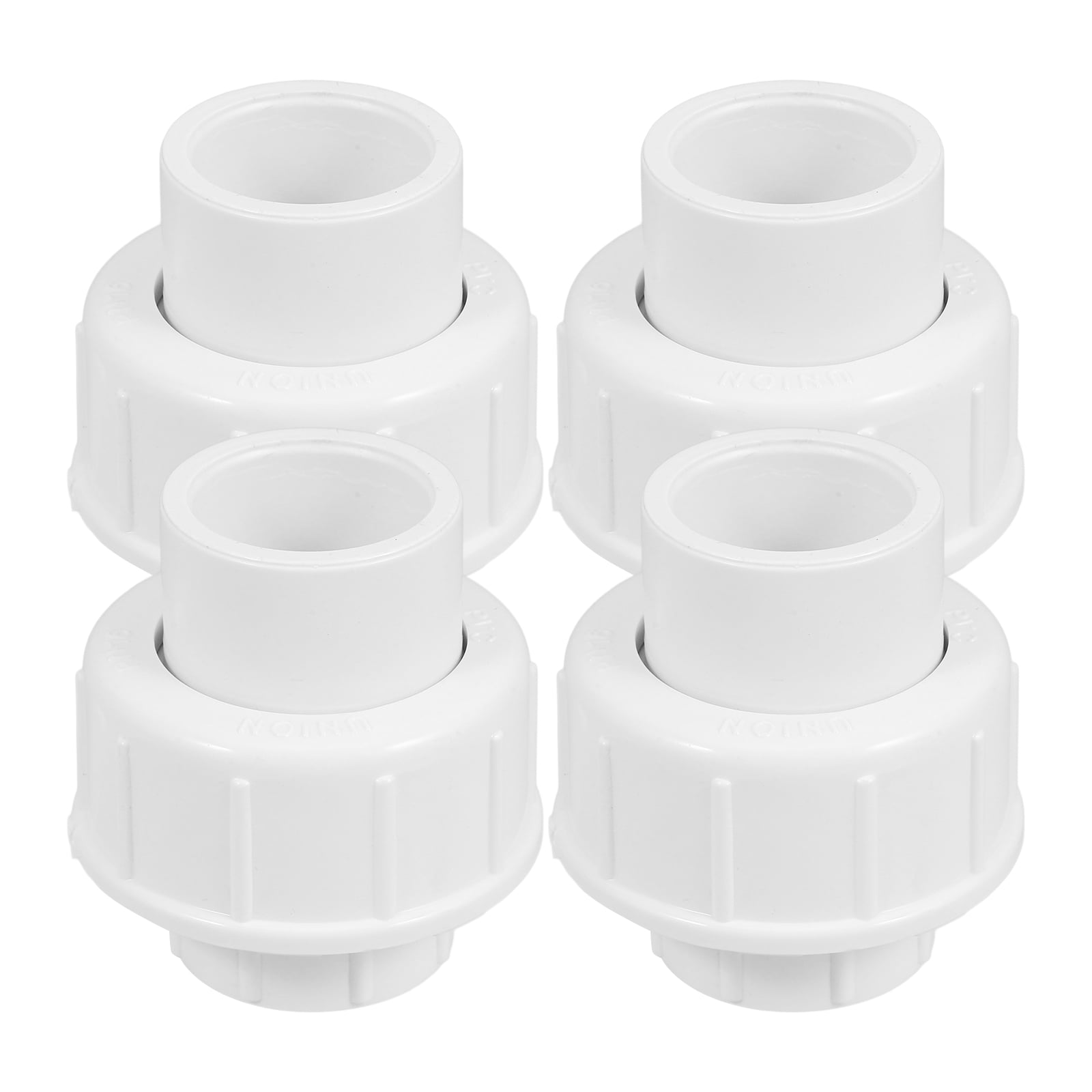 MLINS 4pcs White Upvc Sch40 Union Pipe Fitting Pvc Pipe Connectors ...
