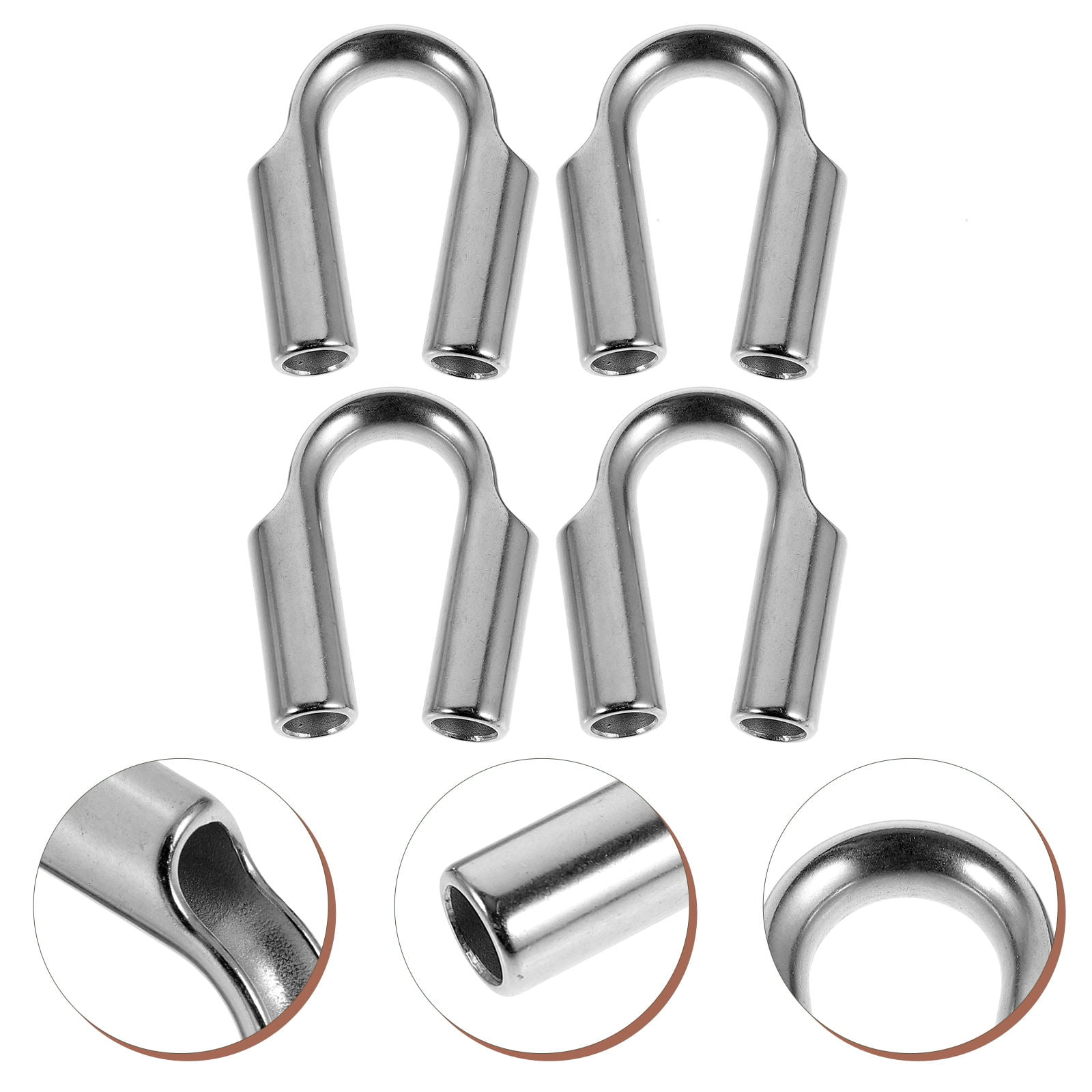 MLINS 4pcs Wire Rope Thimble Ferrule Crimping Tool 8mm Stainless Steel ...