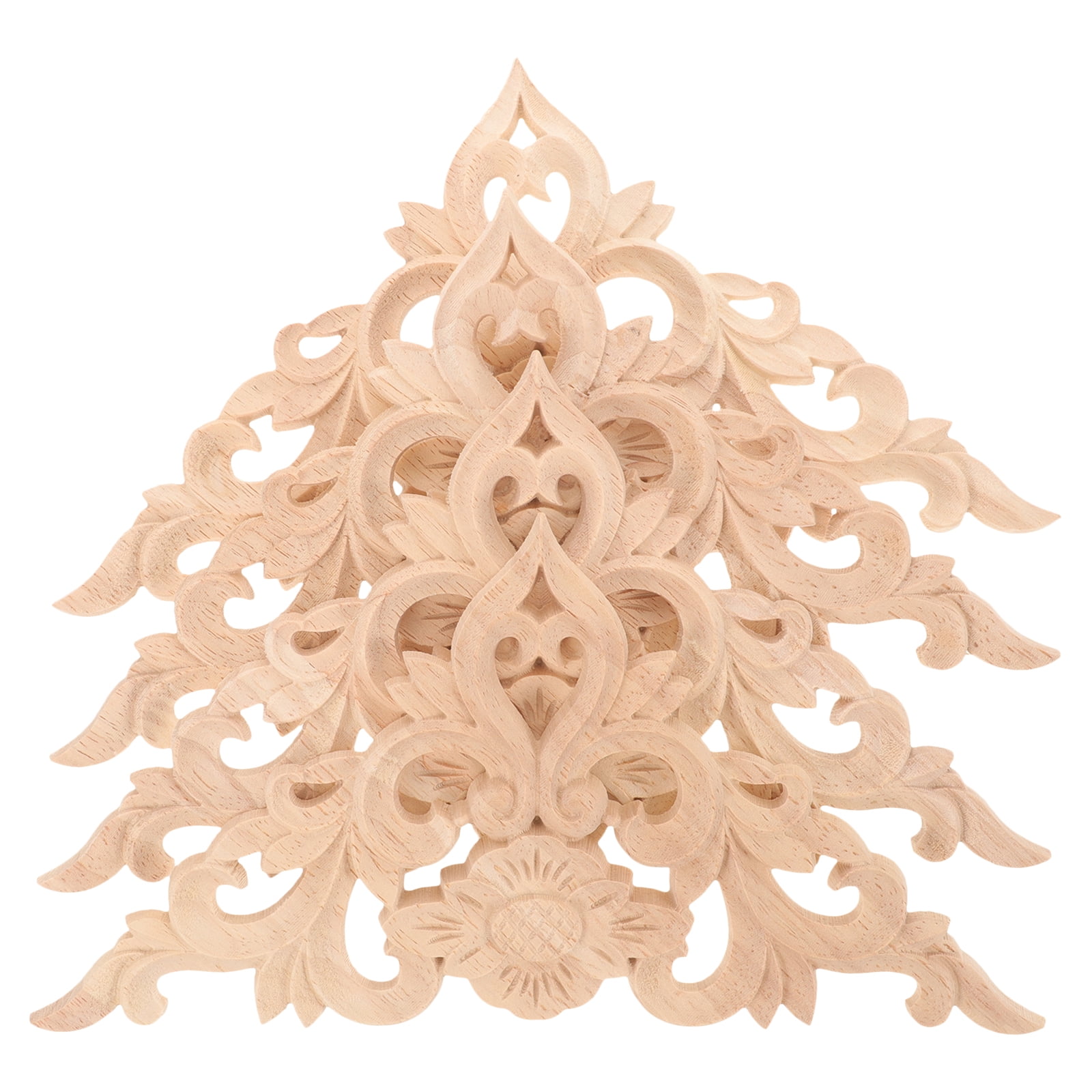 MLINS 4pcs Wood Trim Decorative Wood Furniture Applique Corner Onlay ...