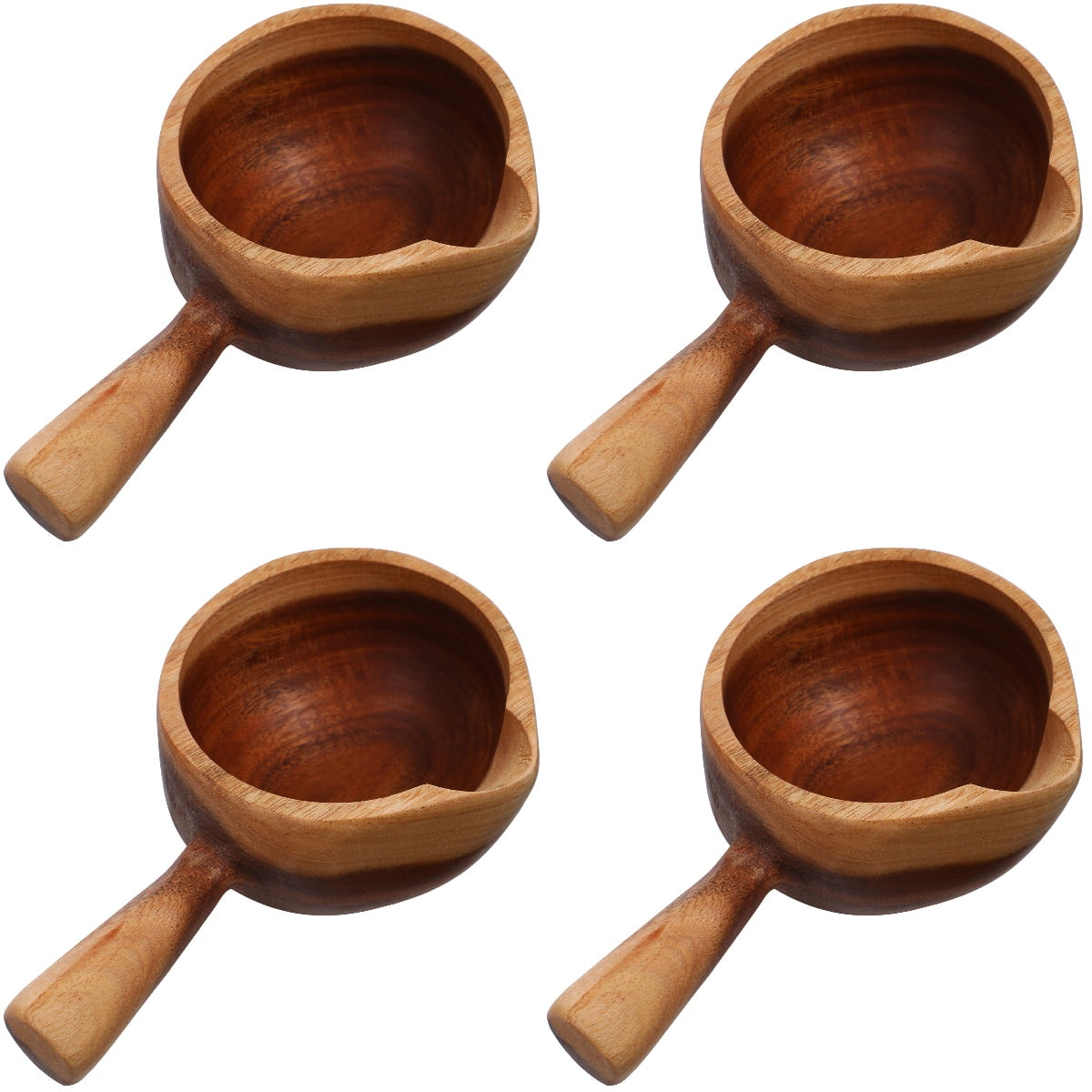 MLINS 4pcs Wooden Kitchen Scoop Ladle Japanese Bailer Water Ladle with ...