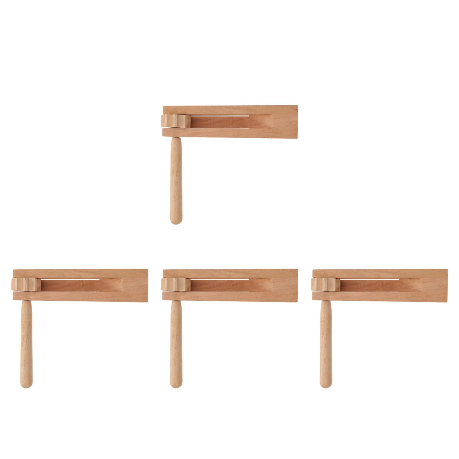 MLINS 4pcs Wooden Matraca Noisemaker Ratchet Game for Cheering Party ...
