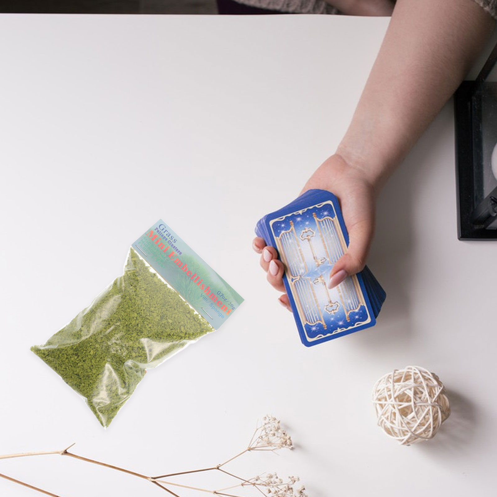 MLINS 5 Bags Model Train Scenery Grass Miniature Basing Supplies Fake ...