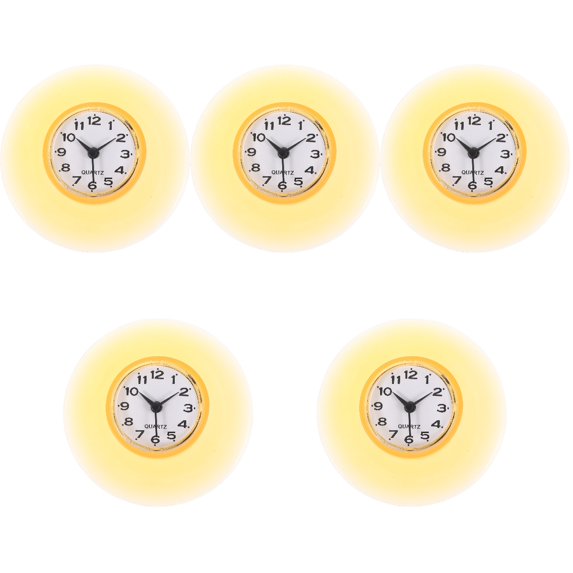 MLINS 5 Count Bathroom Suction Cup Clock Shower Retro Decor Yellow ...