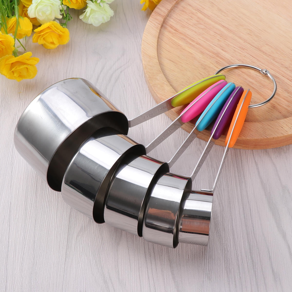 MLINS 5 PCS Anti-slip Measuring Cup Color-coded Cups Sturdy ...