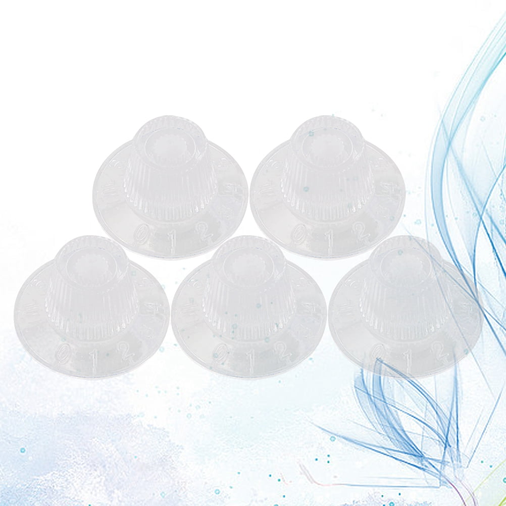 MLINS 5 PCS Type Knob Transparent Set Guitar Amplifier Knobs ...