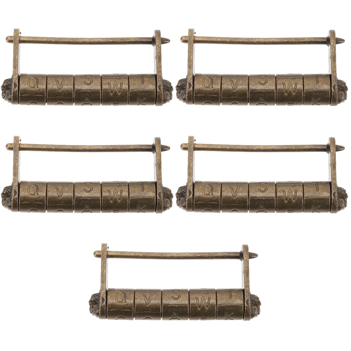 MLINS 5 PCS Vintage Antique Combination Lock Antique Lock Combination ...