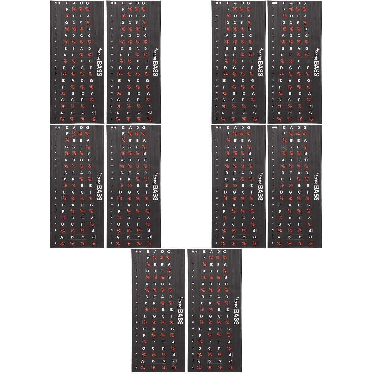 MLINS 5 Pack Guitar Fretboard Stickers Map Scales Notes Finger Guitars ...