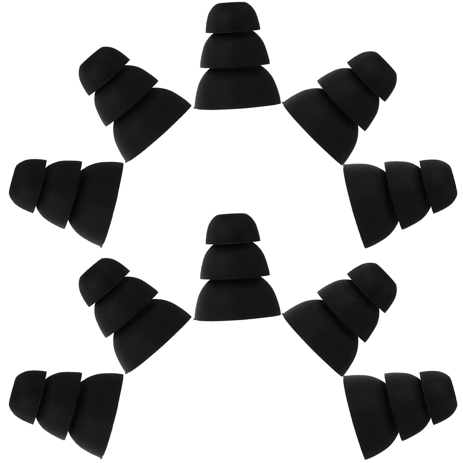 MLINS 5 Pair Ear Buds Replacement Tip Plug Earbuds Three Layers ...