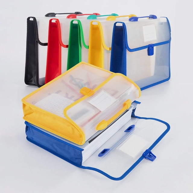 MLINS 5 Pcs A4 Clear File Bags Tote for School Briefcase Receipt ...