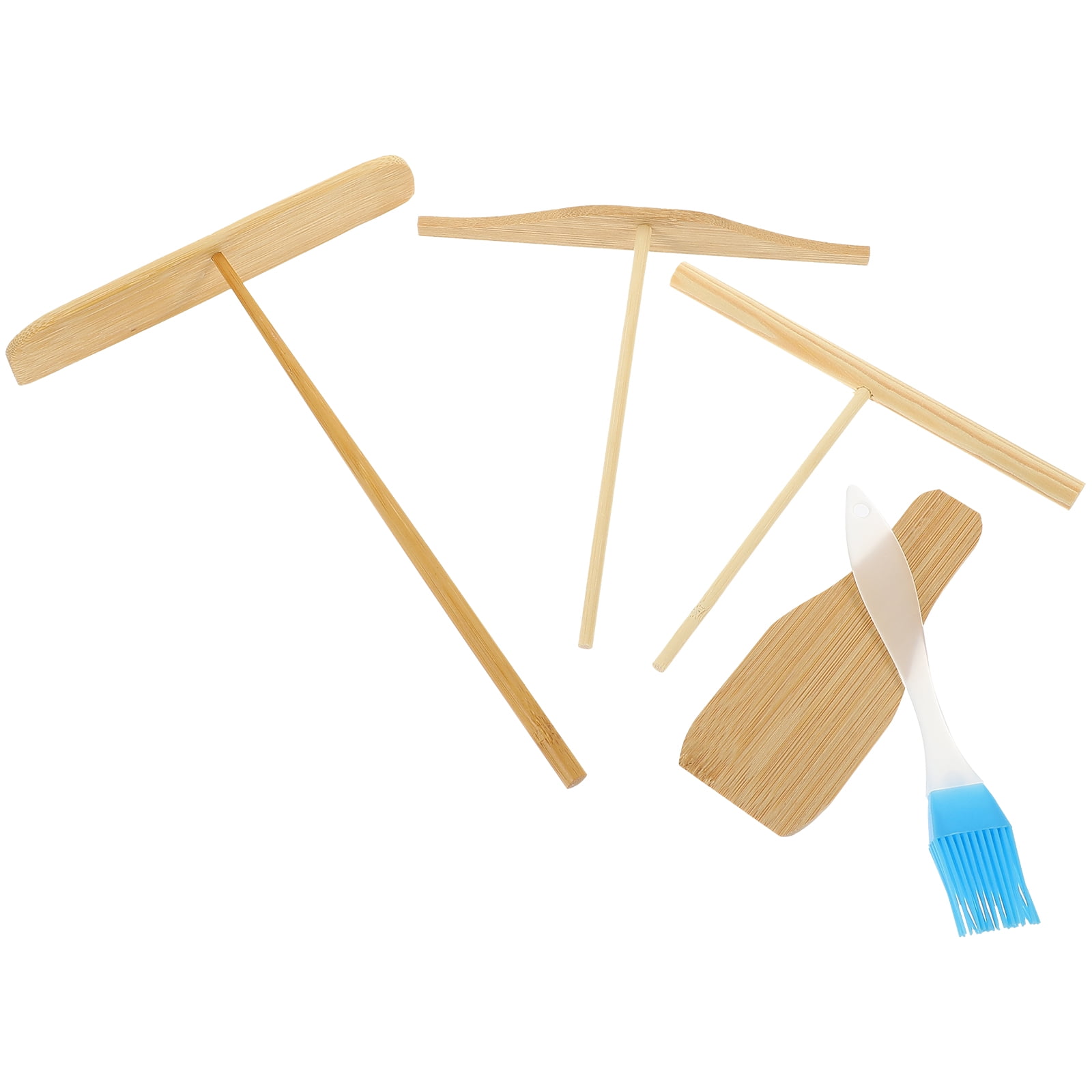 MLINS Bamboo Crepe Spreader and Spatula Set for Kitchen Use Beige Color ...