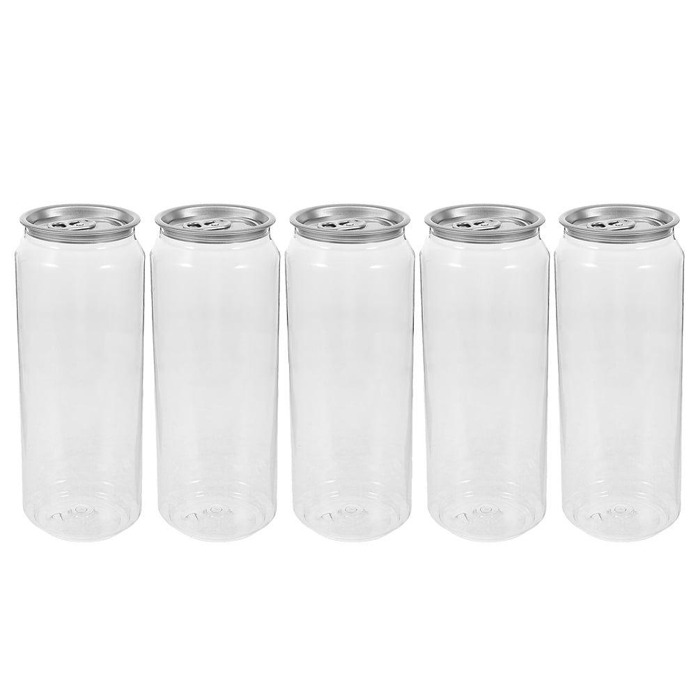 MLINS 5 Pcs Beverage Containers Empty Juice Canning Jar Transparent ...
