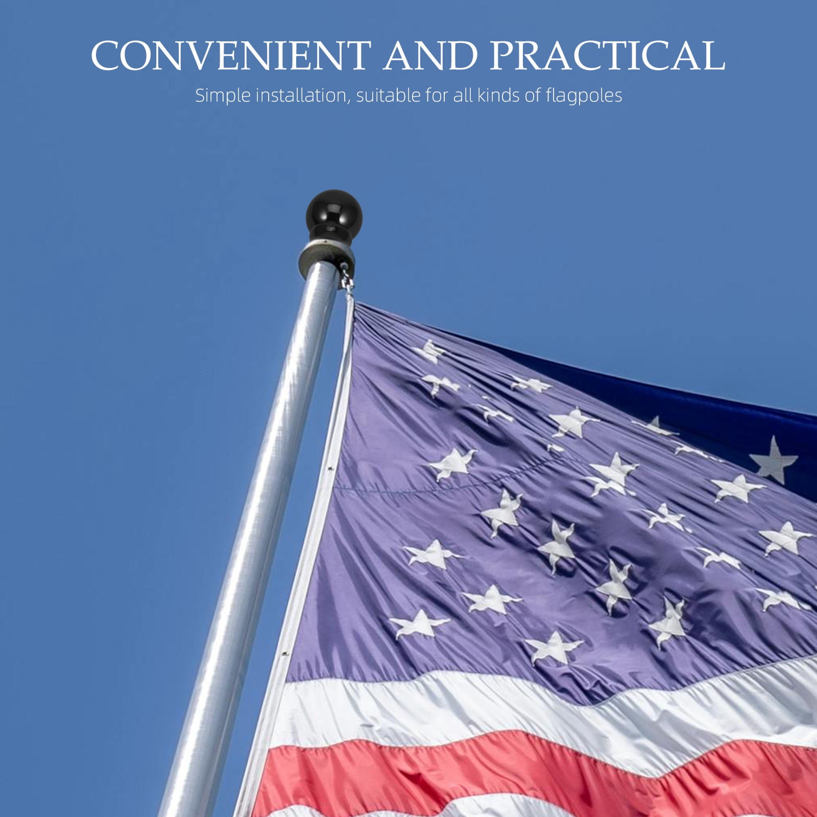 MLINS 5 Pcs Flag Pole Tops Flagpole .00X4.20X4.20CM Black - Walmart.com