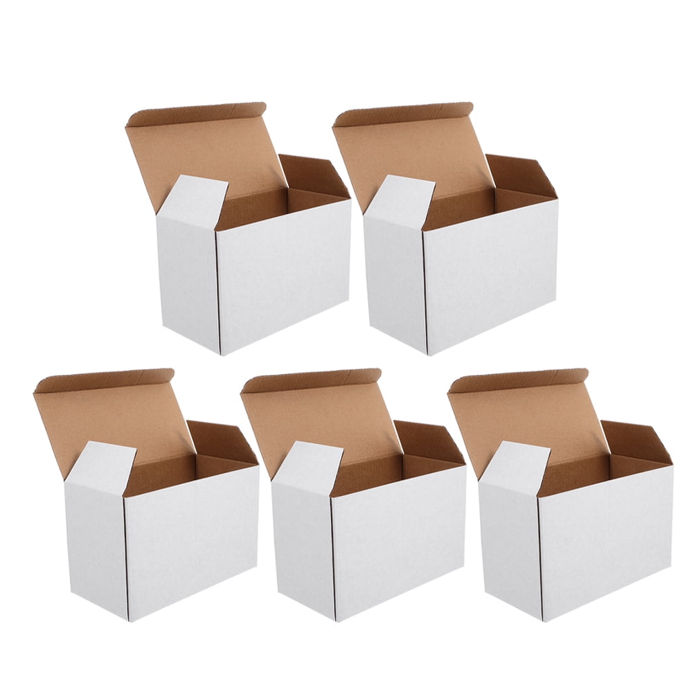 MLINS White Corrugated Paper Boxes for Storage and Moving with Foldable ...