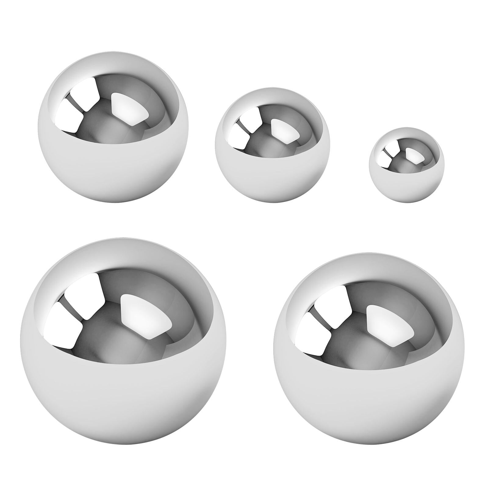 MLINS 5 Pcs Mirror Polished Ball Stainless Steel Hollow Locker Disco ...