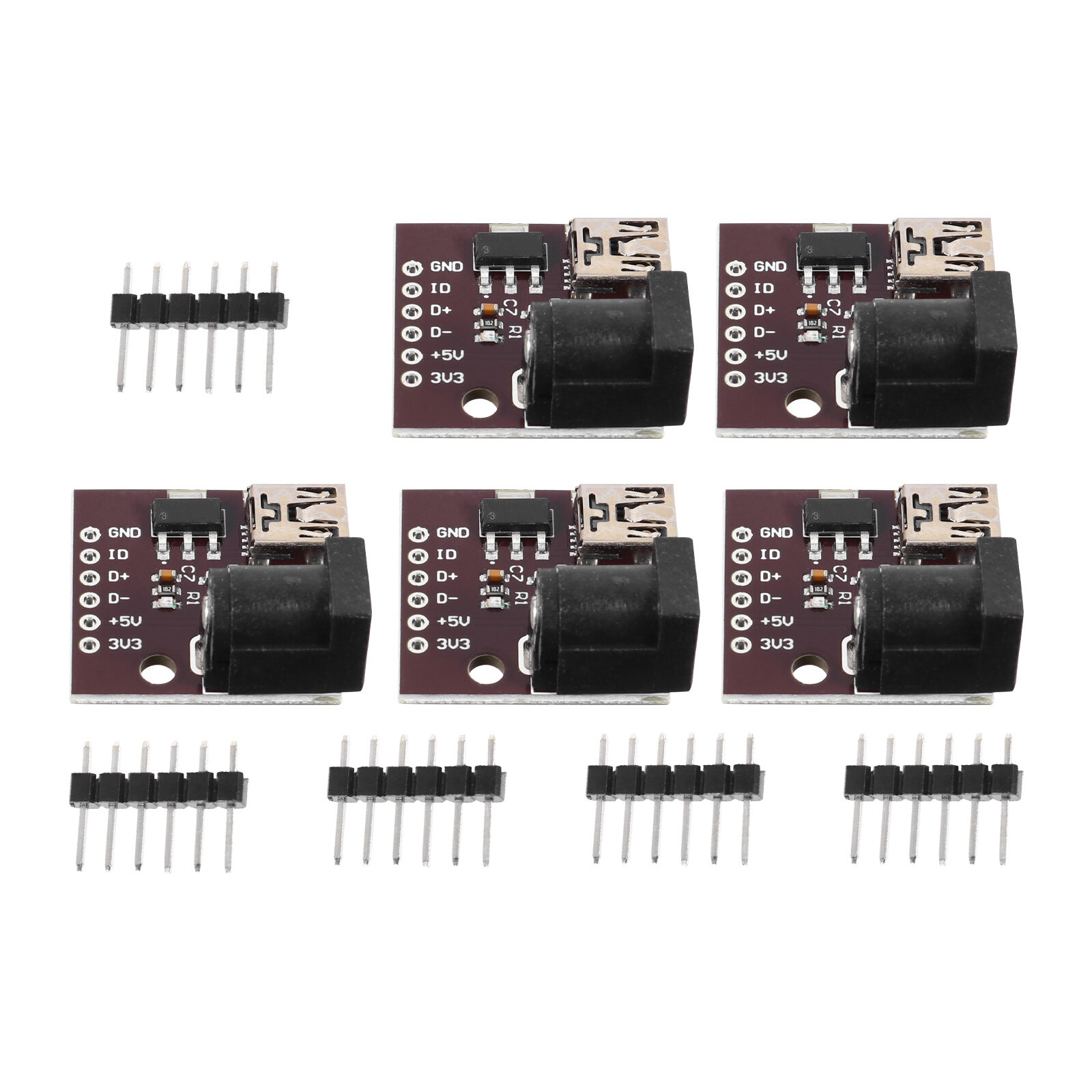 MLINS 5 Pcs Module DIY Power Interface Board Portable Charger Supply ...