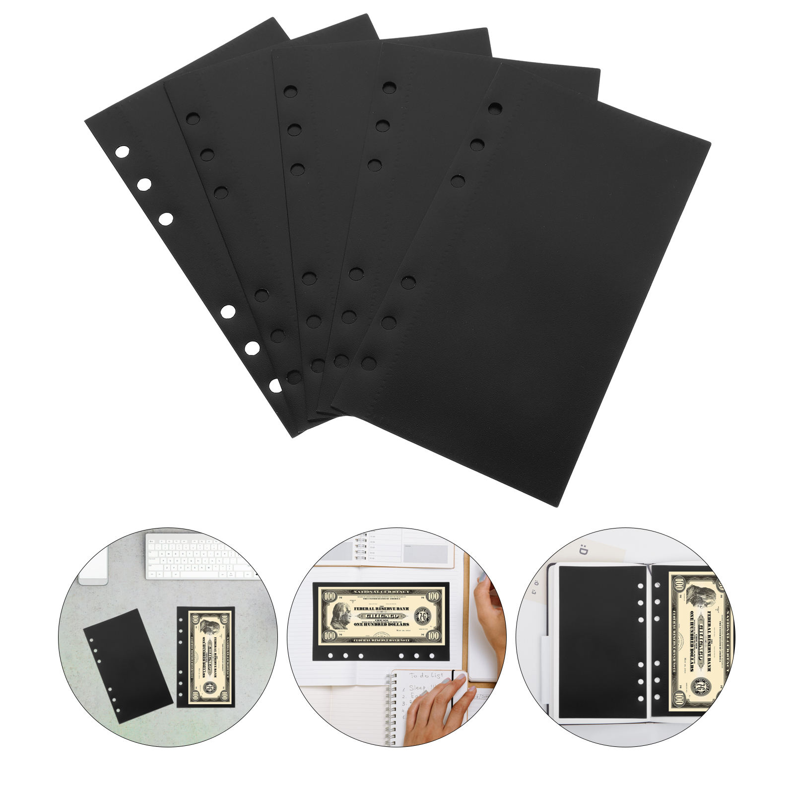 MLINS 5 Pcs Portable Budget Pocket Multi-use Binder Pockets Budgeting ...