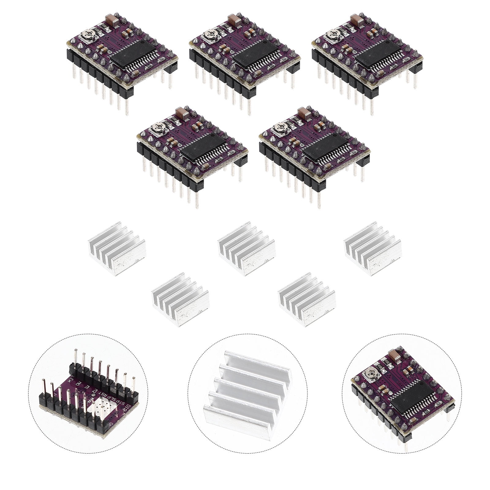 AURARMLET Stepper Motor Controller Board Black 5Pack 0.79Inch X 0 ...