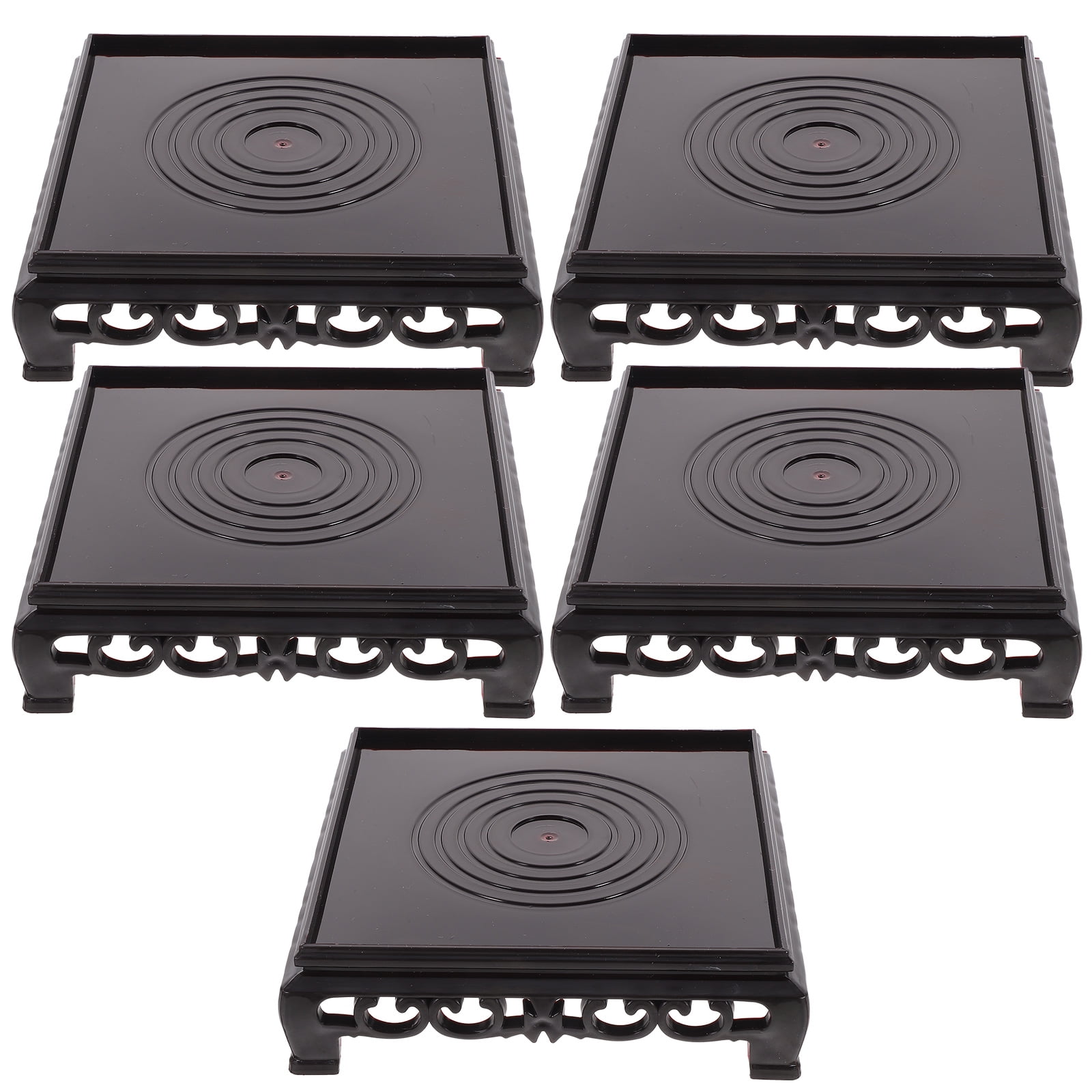 MLINS 5 Pcs Style Garden Pot Saucers Riser Display Stands Plant Plants ...