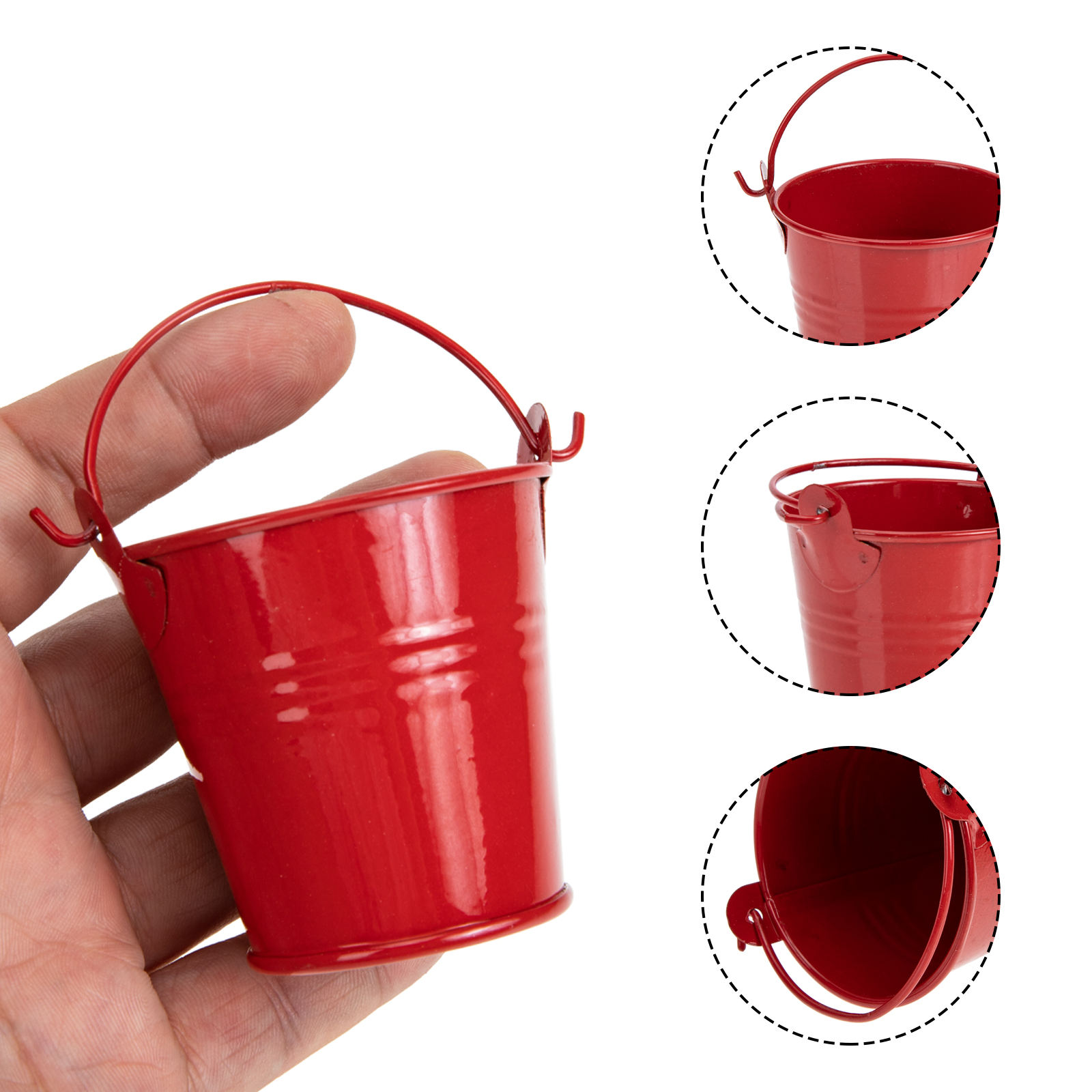 MLINS 5 Pcs Succulent Mini Tin Bucket Desktop Flower Pot Office Miss ...