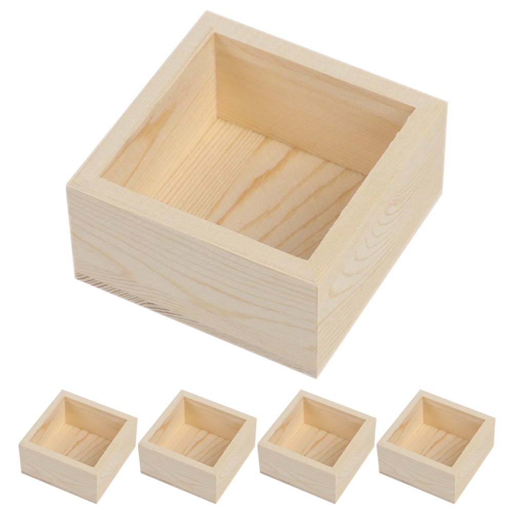 MLINS 5 Pcs Wooden Box Plant Pot Retractable Storage Boxes - Walmart.com