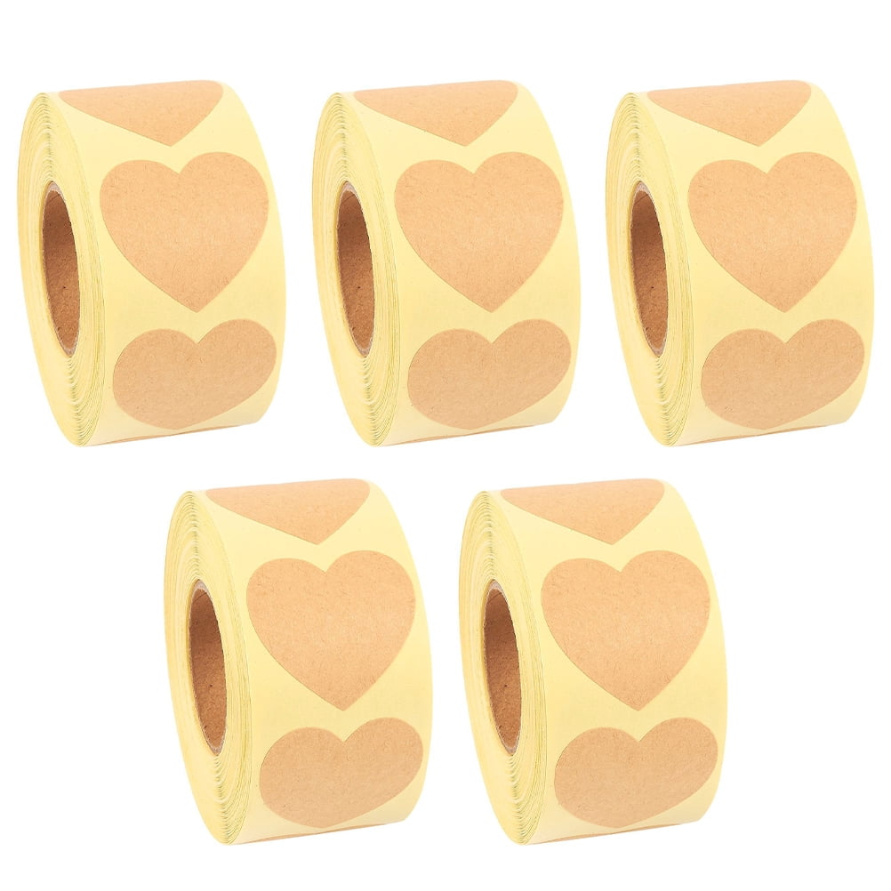 MLINS 5 Rolls Kraft Paper Stickers Packing Labels Your Invited Sweet ...