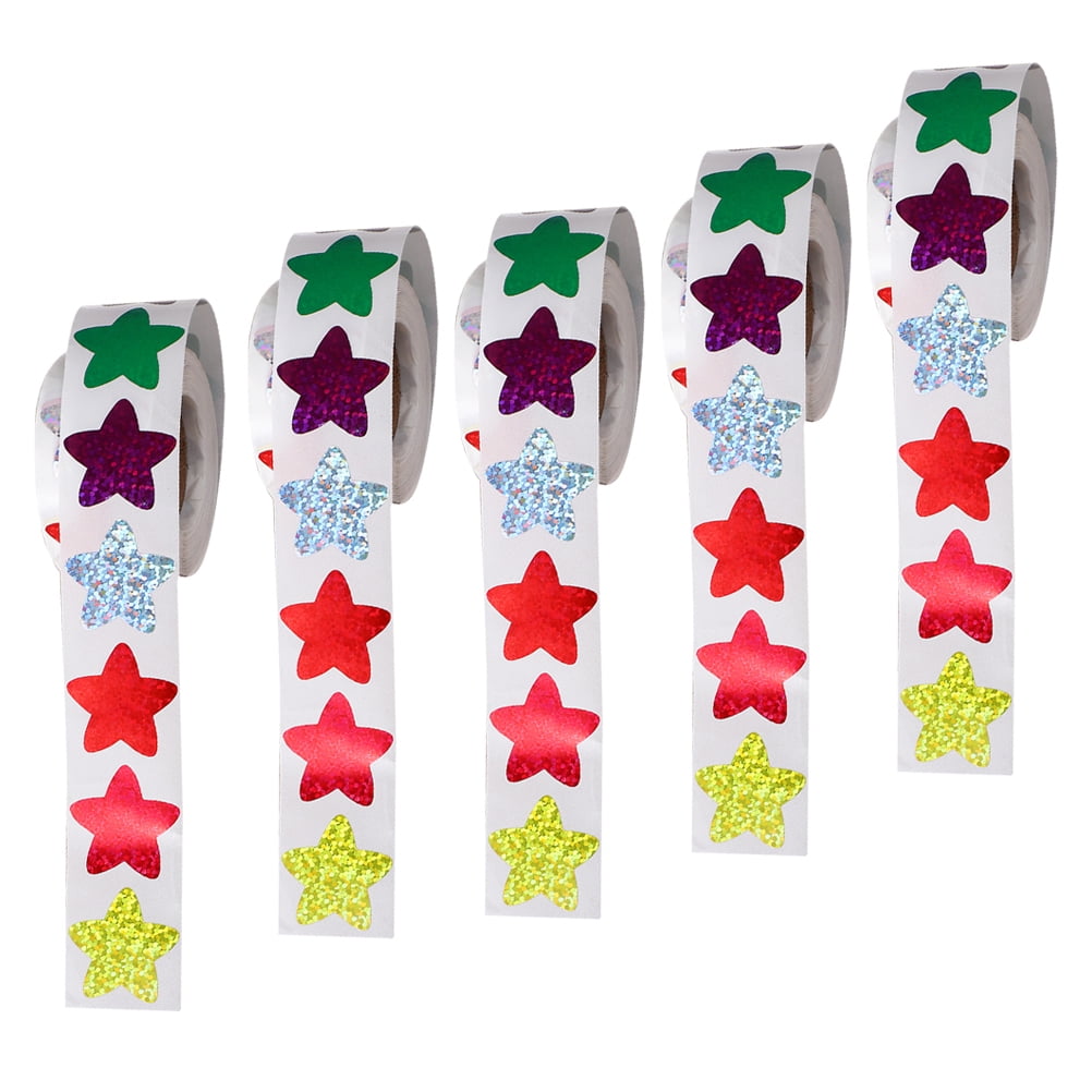 MLINS 5 Rolls Star Sticker DIY Star Stickers Decorative Reward Stickers ...