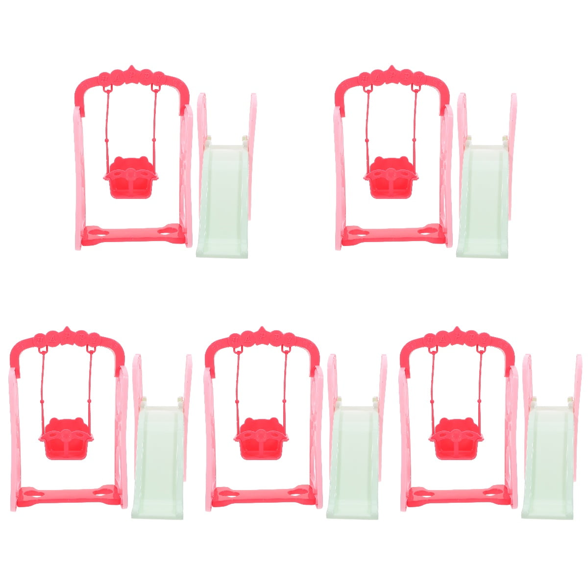 MLINS 5 Sets Mini Doll Swing and Slide Doll House Accessory Doll Swing ...