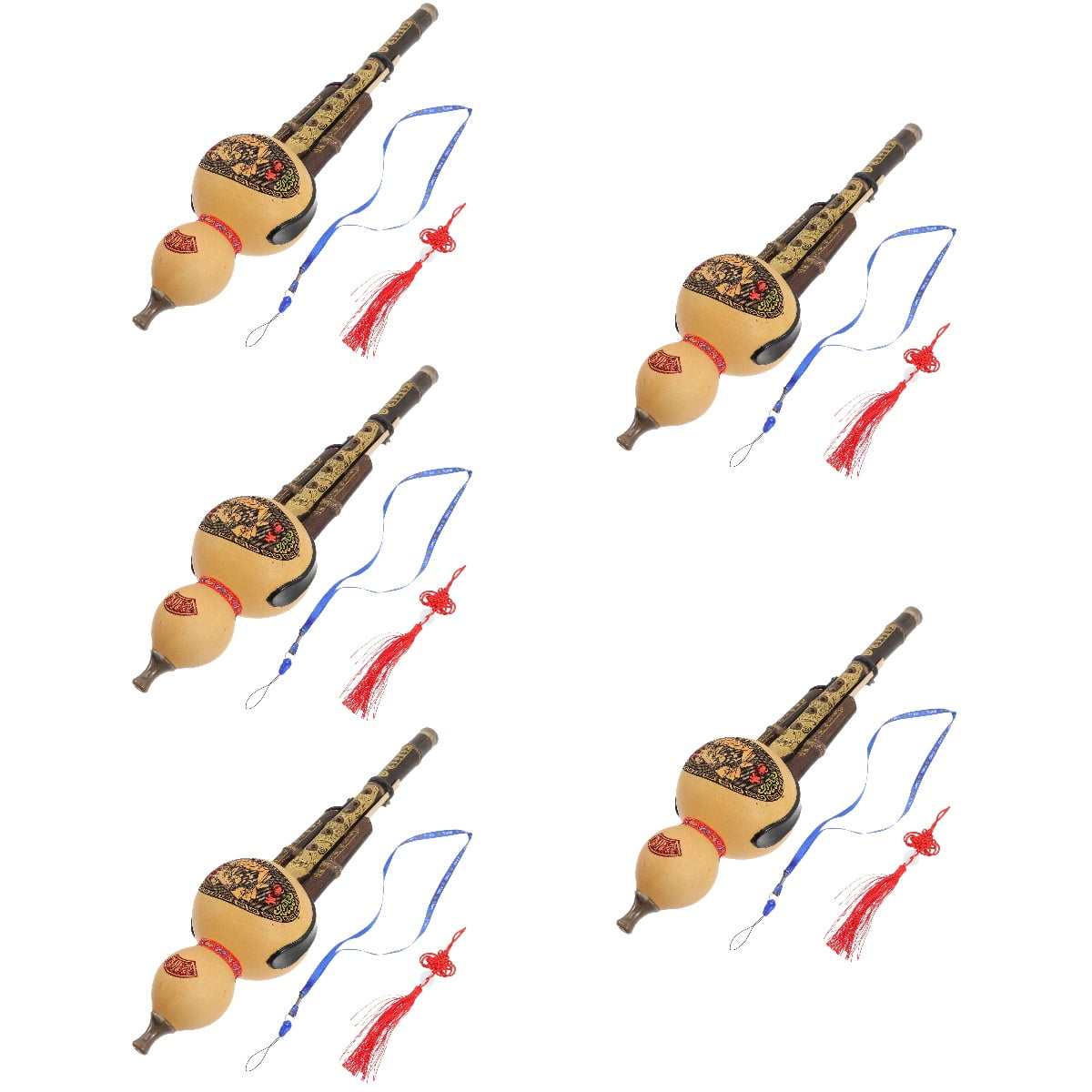 MLINS 5 Sets Professional Chinese Traditional Hulusi Bakelite Cucurbit ...