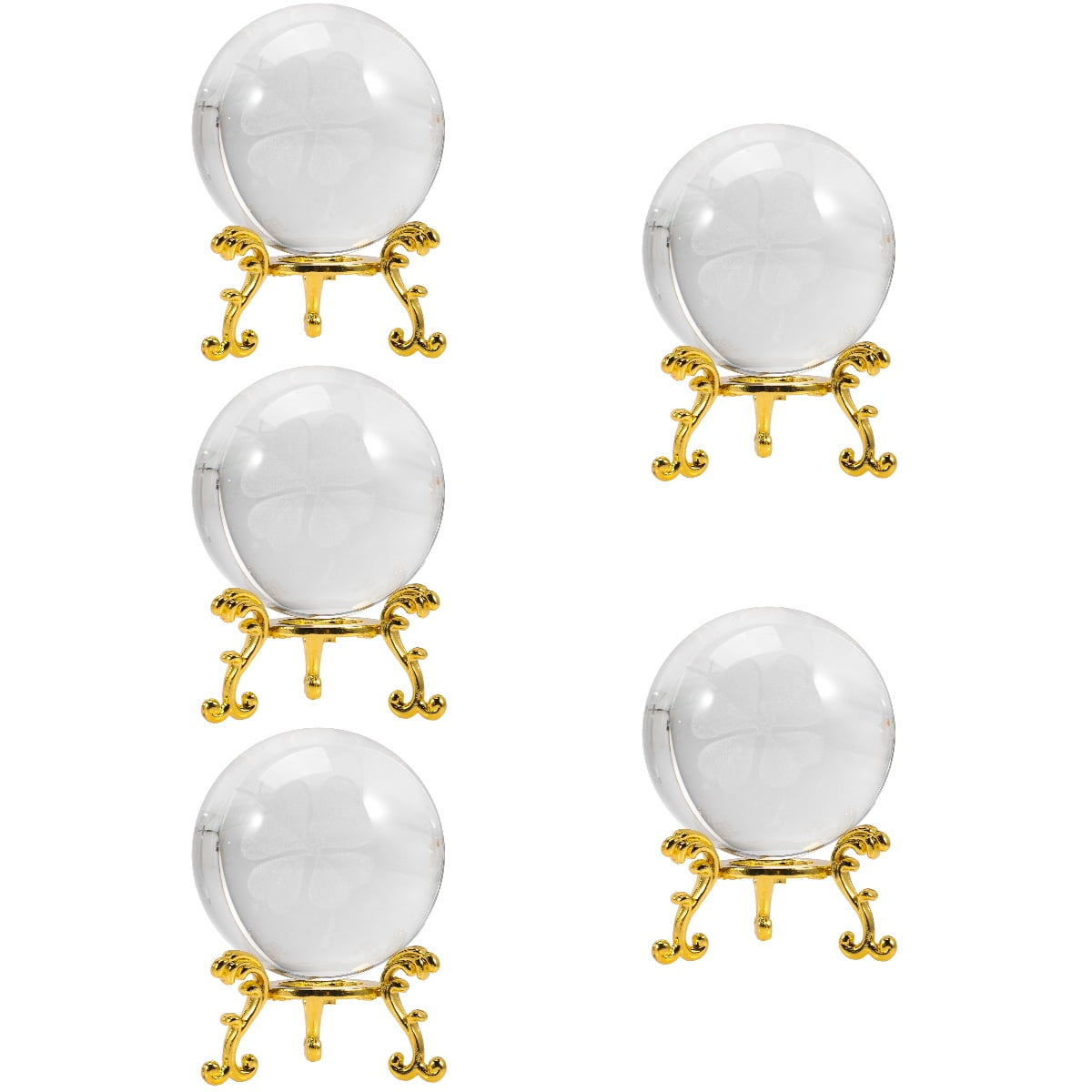 MLINS 5 Sets of Crystal Ball with Stand Crystal Ball Adornment Home ...