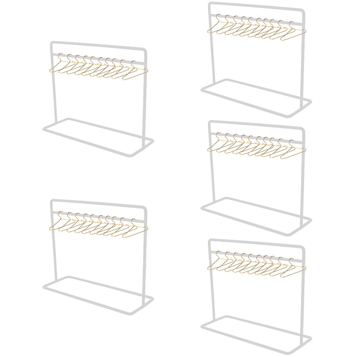 MLINS 5 Sets of Doll Apparel Hangers Miniature Cloth Rack Doll Clothes ...