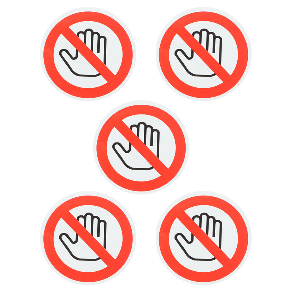 MLINS 5 Sheets Safety Sign Stickers Hazard Caution Point Car Baby White ...