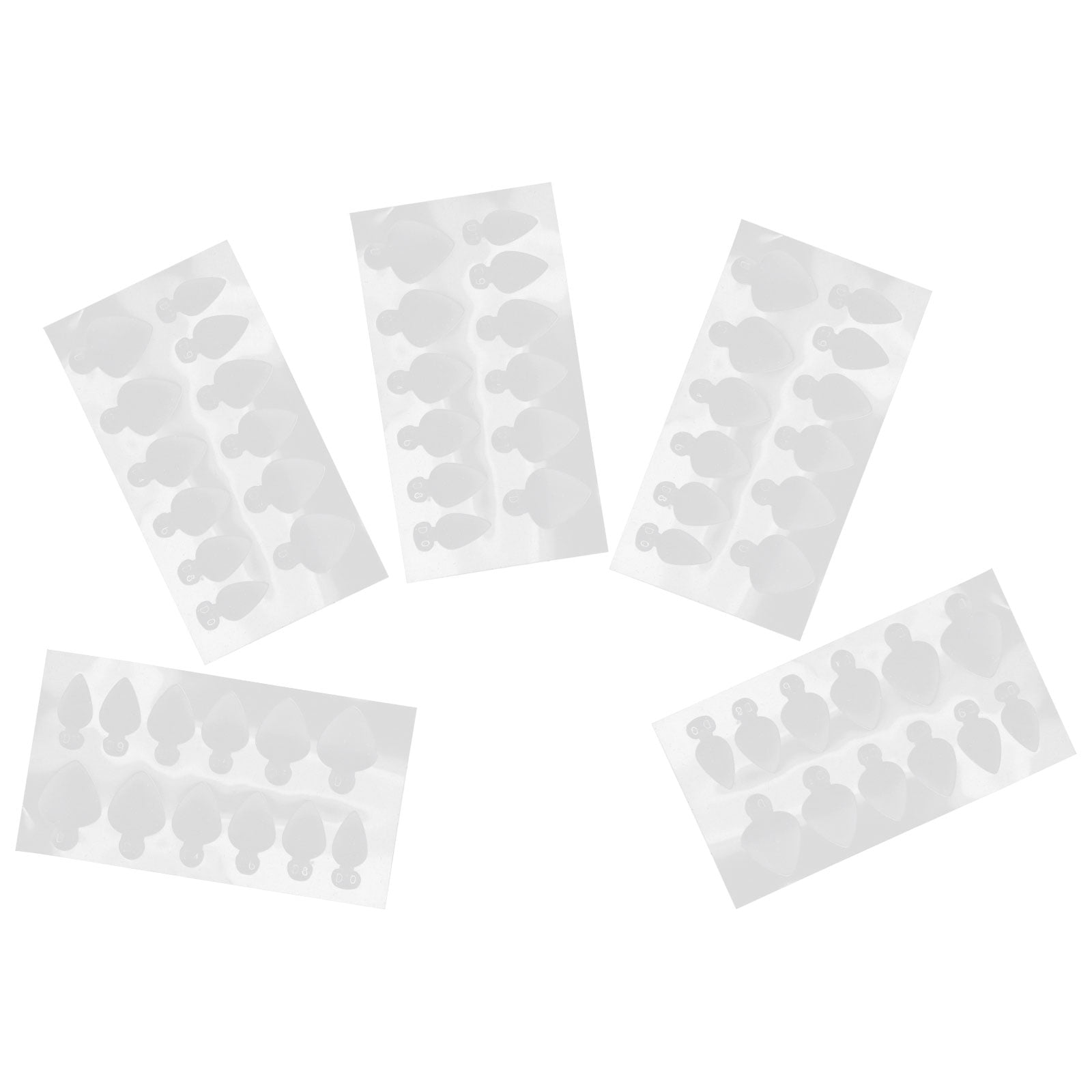 MLINS 5 Sheets of Nail Form Stickers French Nails Extension Tips ...