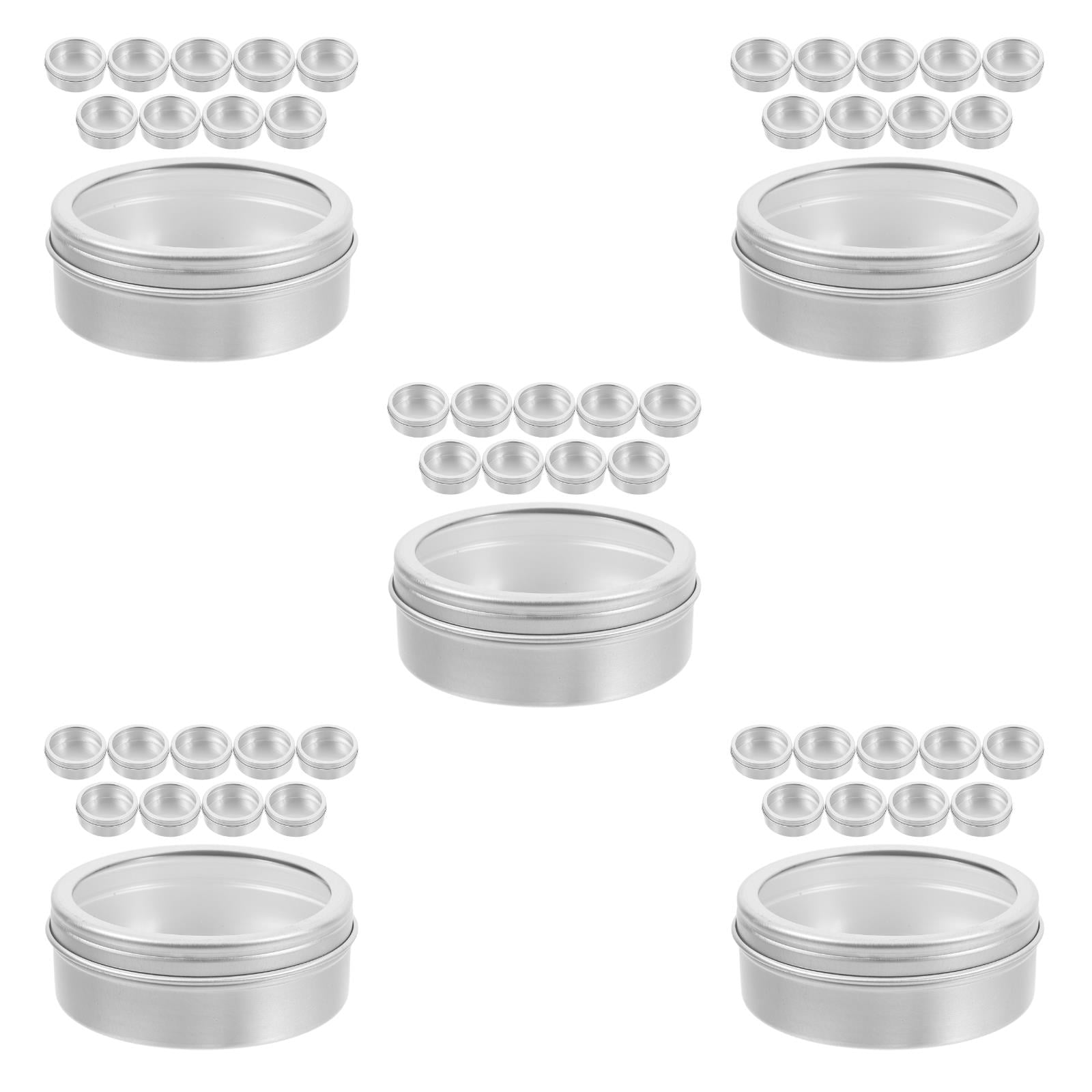 MLINS 50 Pcs Aluminum Tins Small Tin Box Empty Tins Empty Tins Food ...